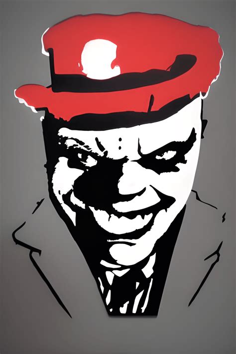 Joker Al Capone Space Invader Graffiti Stencil Creative Fabrica