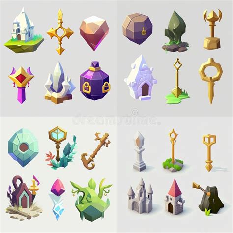 Elementary Low Poly 3d Game Asset Stock Illustration Illustration Of Elementary Low Poly 3d Game Asset Stock Illustration Illustration Of
