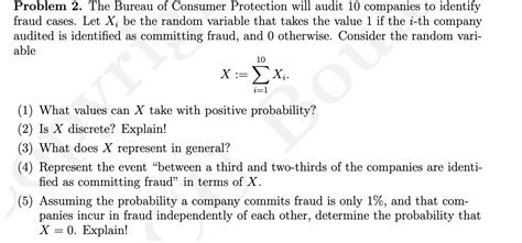 Solved Problem 2 The Bureau Of Consumer Protection Will