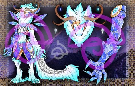 Ice Crystal Dragon Protogen Ych Commishes