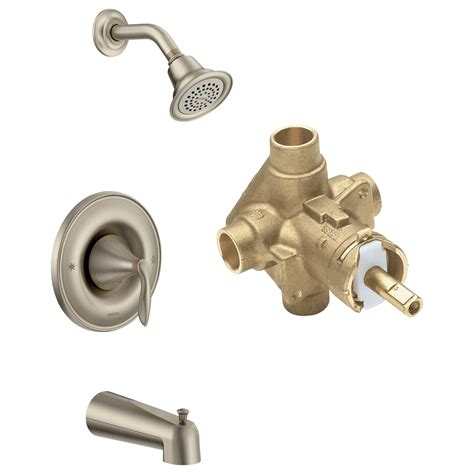 Shop Moen Eva Brushed Nickel Tub Shower Trim With Valve At