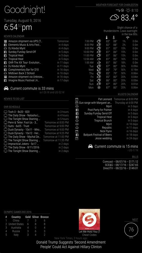 My Vertical Split Screen Dashboard MagicMirror Forum