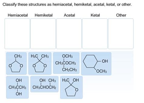 Solved Classify These Structures As Hemiacetal Hemiketal