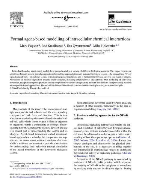 download pdf formal agent based modelling of intracellular chemical