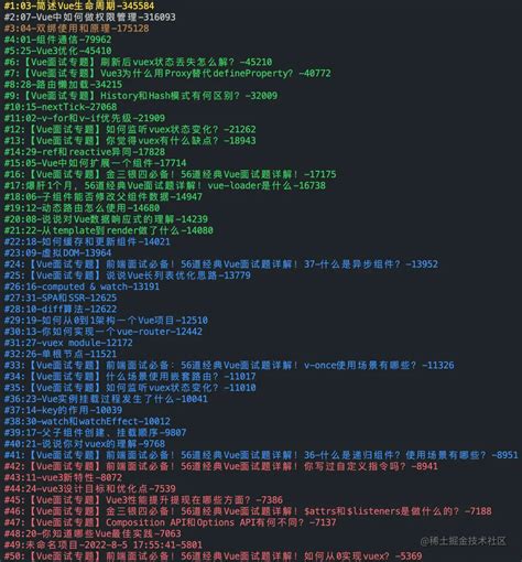 vue面试专题终结篇：用大数据给50题重排座次，让学习更高效！《vue面试专题：50 经典题目解析》经过2个多月终于完成 掘金