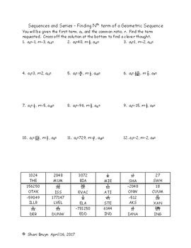 Sequences And Series Finding Nth Term Of A Geometric Sequence TpT
