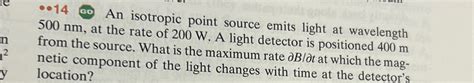 solved 14 6 ﻿an isotropic point source emits light at
