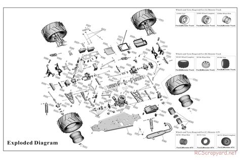 Hsp Racing 18 Nitro Monster Trucks Exploded View And Parts Lists