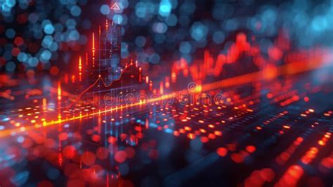 Colorful Bar Graph Illustrating Growth On Modern Digital Interface With Vibrant Background Stock