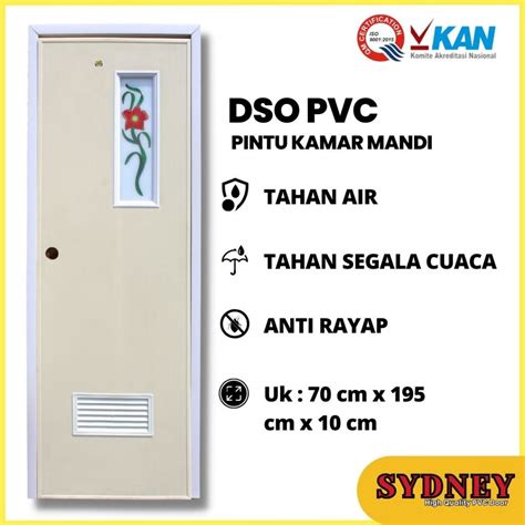 Pintu Kamar Mandi PVC Tebal Kaca Minimalis DSO Sydney