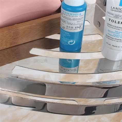 ชั้นวางของสแตนเลส304 อเนกประสงค์ในห้องน้ำ 1ชั้น เข้ามุม ติดผนัง รุ่นc1l029 Sus304 Ct01 Ysb