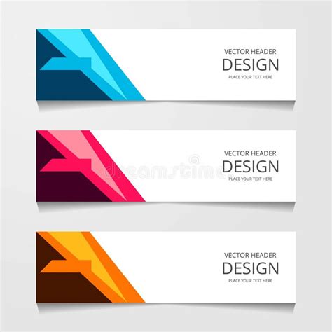 Abstract Design Banner Web Template Layout Header Templates Modern Vector Illustration Stock