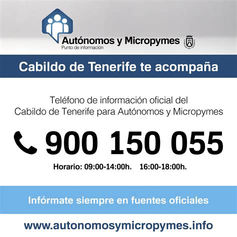 El Cabildo de Tenerife crea una plataforma de información a autónomos y micropymes Habilitada