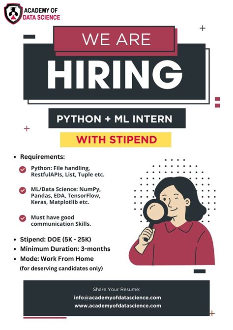 Internshipopportunity Pythonintern Machinelearning Mlinternship Datasciencecareer