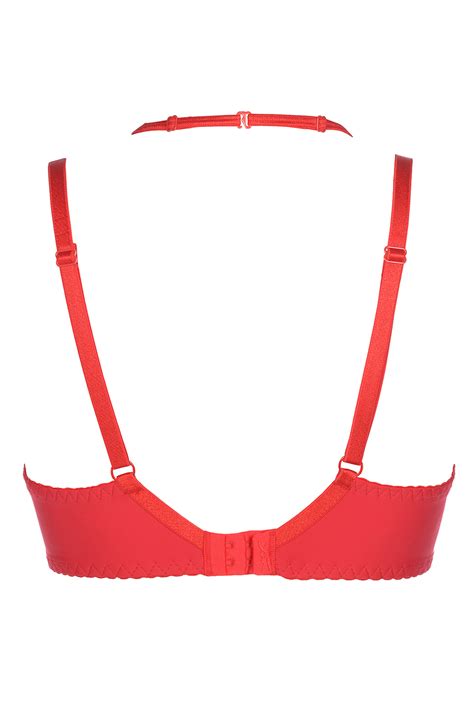 Axami Underwired Embroidered Semi Padded Bra V 8431 Red