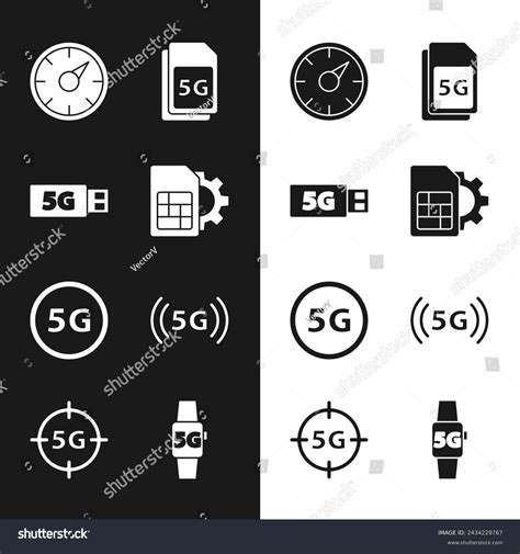 Set Sim Card Setting 5g Modem Stock Vector Royalty Free 2434229767 Shutterstock