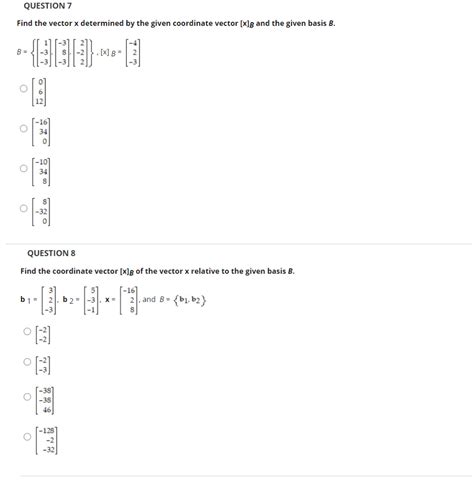 Solved QUESTION Find The Vector X Determined By The Given Chegg