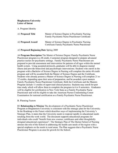 Phd Program Letter Of Intent Sample Letter Of Intent Sample For Graduate Babe