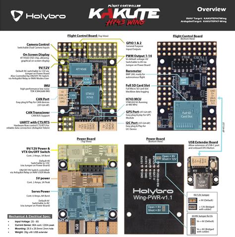 Holybro Kakute H743 Wing Inav Ardupilot Flight Controller 3 8s Lipo For