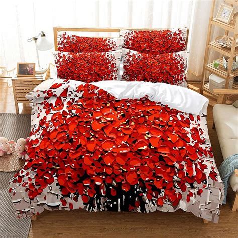 Rose Flowers Duvet Cover Twin Full Queen King Size Romantic Love