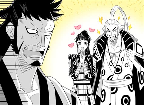 Kikunojo Kinemon And Denjirou One Piece Drawn By Hasami Hasami Danbooru