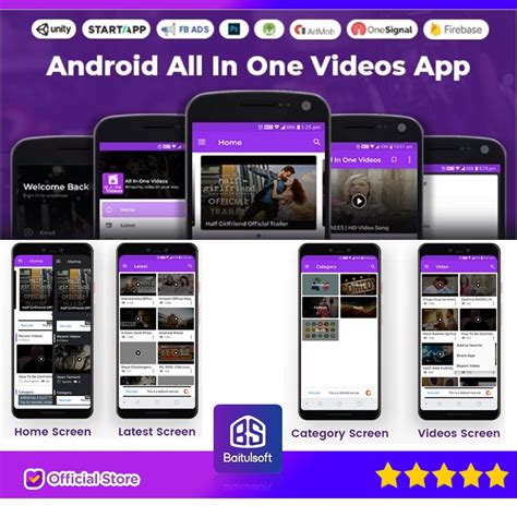 Jual SOURCE CODE APLIKASI ANDROID ALL IN ONE VIDEOS APP Shopee Indonesia