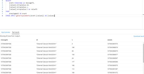 Sql Azure Stream Analytics Query Returns 0 Rows Stack Overflow