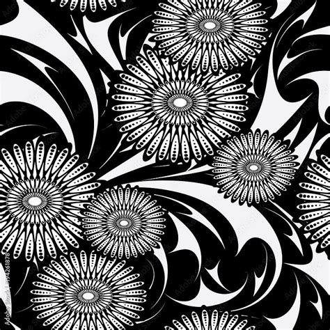 Black And White Vintage Pattern Background Vintage Seamless Pattern