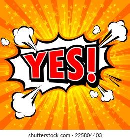 Yes Comic Speech Bubble Cartoon Stock Vector (Royalty Free) 225804403 | Shutterstock
