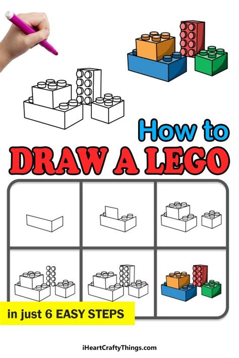Lego Drawing How To Draw Lego Step By Step