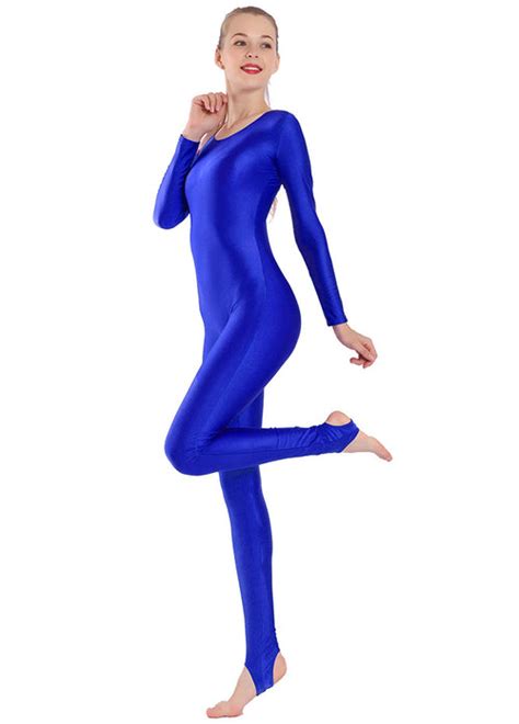 Speerise Womens Scoop Neck Unitard With Stirrup
