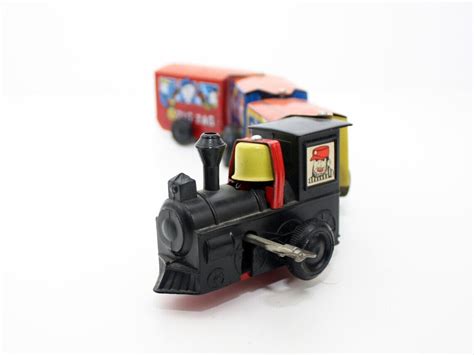 Western Zig Zag Comic Express Tin Litho Wind Up Toy Train Etsy