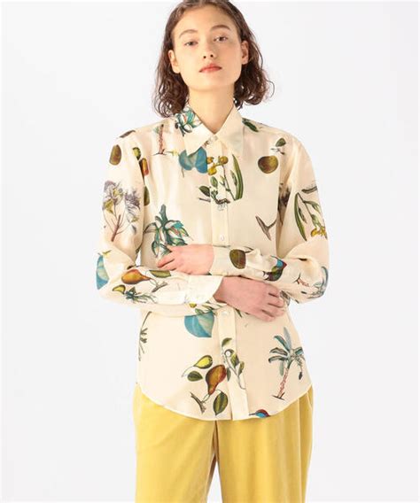 Caban（キャバン）の「caban シルク ボタニカルプリントシャツ（シャツブラウス）」 Wear