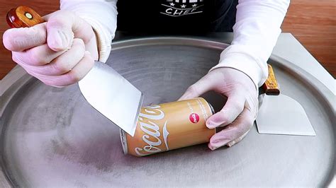 Coca Cola Vanilla Ice Cream Rolls Street Food Asmr ايسكريم رول كوكا