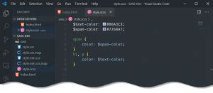 How To Setup And Use Sass In Vs Code Dart Sass Support Live Page