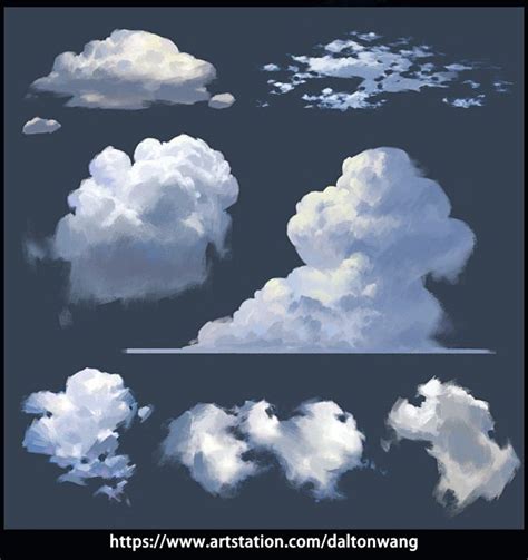 天空与云的画法 绘画技法 微元素 Element3ds