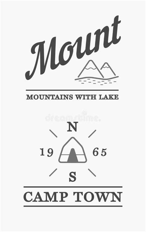 Set Of Summer Camp Badges With Design Element Vector Stock Vector
