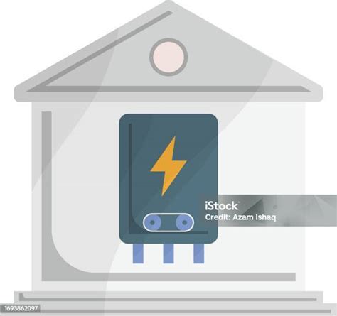 스마트 홈 태양 에너지 개념 무정전 전원 공급 장치 벡터 컬러 아이콘 디자인 핸디맨 서비스 기호 주택 수리 기호 토목 공학 및