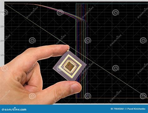 Microprocessor In Hand And Signals Stock Image Image Of Hand Industry