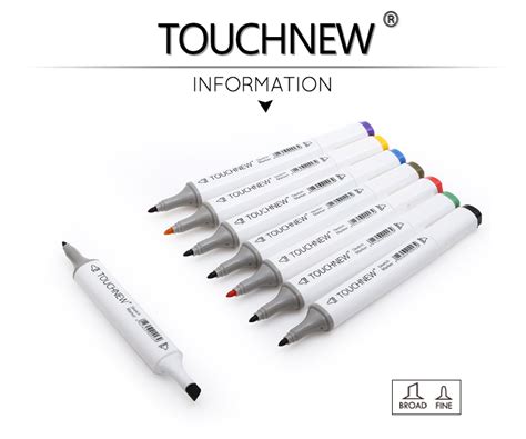 TouchNew Sketch Markers 60 Color Student Set