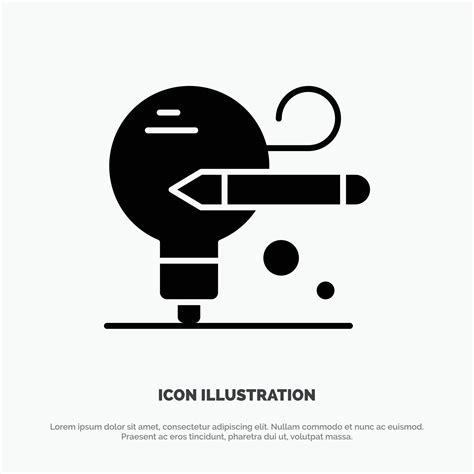 Bulb Pencil Education Solid Glyph Icon Vector 13326655 Vector Art At