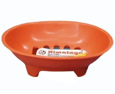 Oval Himalaya Orange Plastic Bathroom Soap Dish At Rs 22piece In