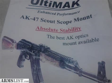 Armslist For Sale Trade Ultimak Ak 47 Scout Scope Mount