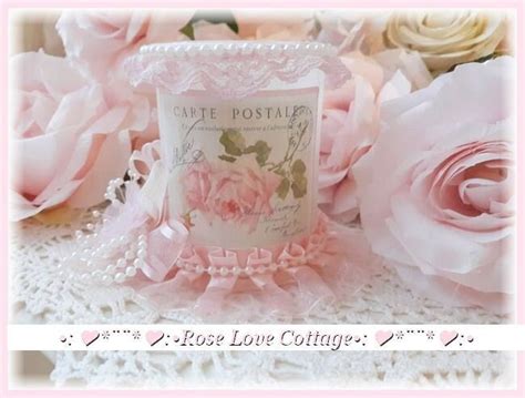 Shabby Cottage Led Candle Timer Vintage French Pink Rose Print Etsy