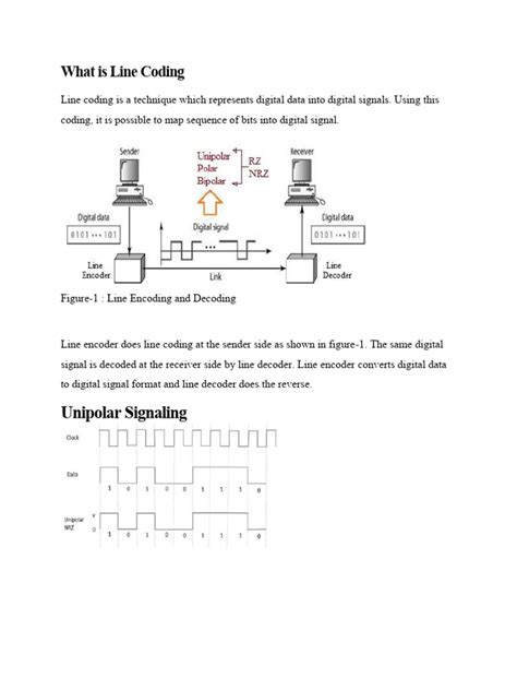 Unit V Baseband Transmission Line Codes Org Pdf Telecommunications Engineering
