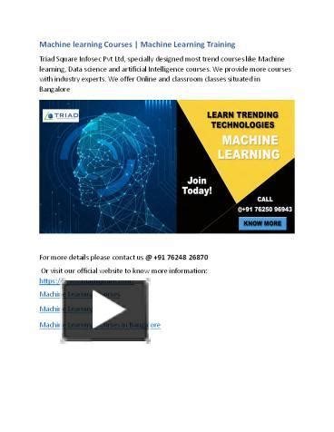 Ppt Machine Learning Courses Machine Learning Training Powerpoint Presentation Free To
