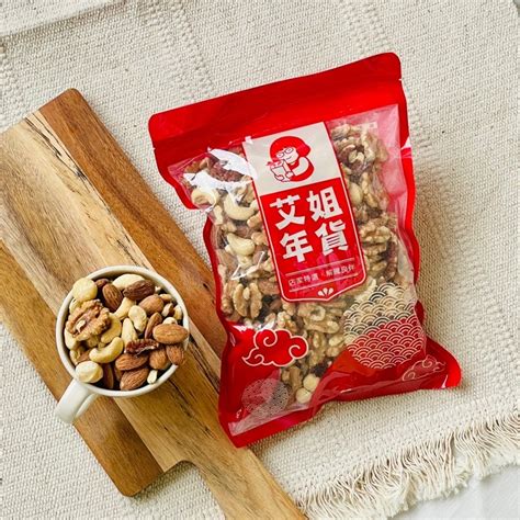 《附發票》艾姐年貨～原味綜合堅果（杏仁果胡桃核桃腰果） 照片多了夏威夷果仁，實際是沒有的 蝦皮購物