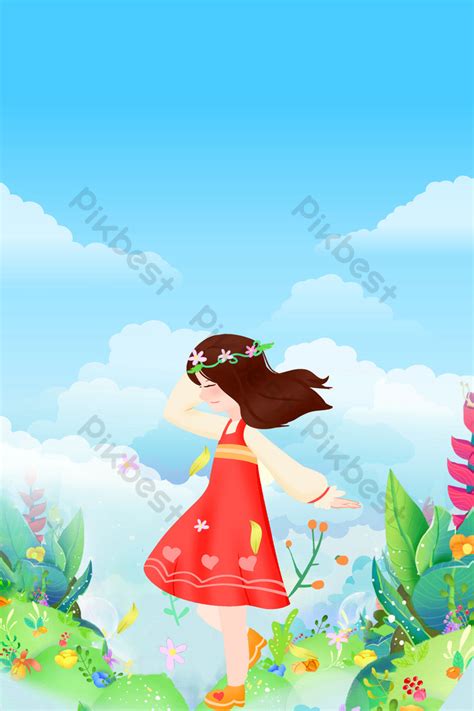 Fresh And Beautiful Womens Day Goddess Season Girls Day Poster