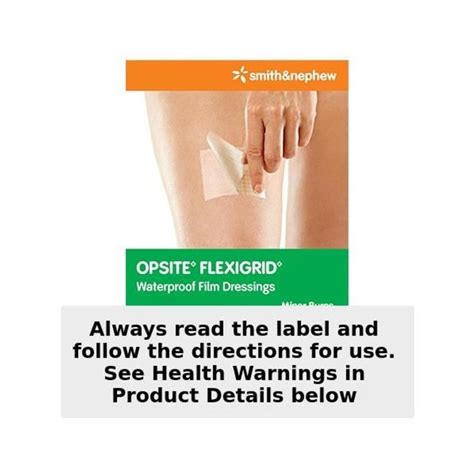 Opsite Flexigrid Waterproof Film Dressing 6cm X 7cm 5 Pack By Smith And Nephew Big W