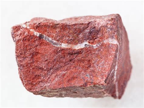 Raw Red Jasper Stone On White Stock Image Image Of Gemstone